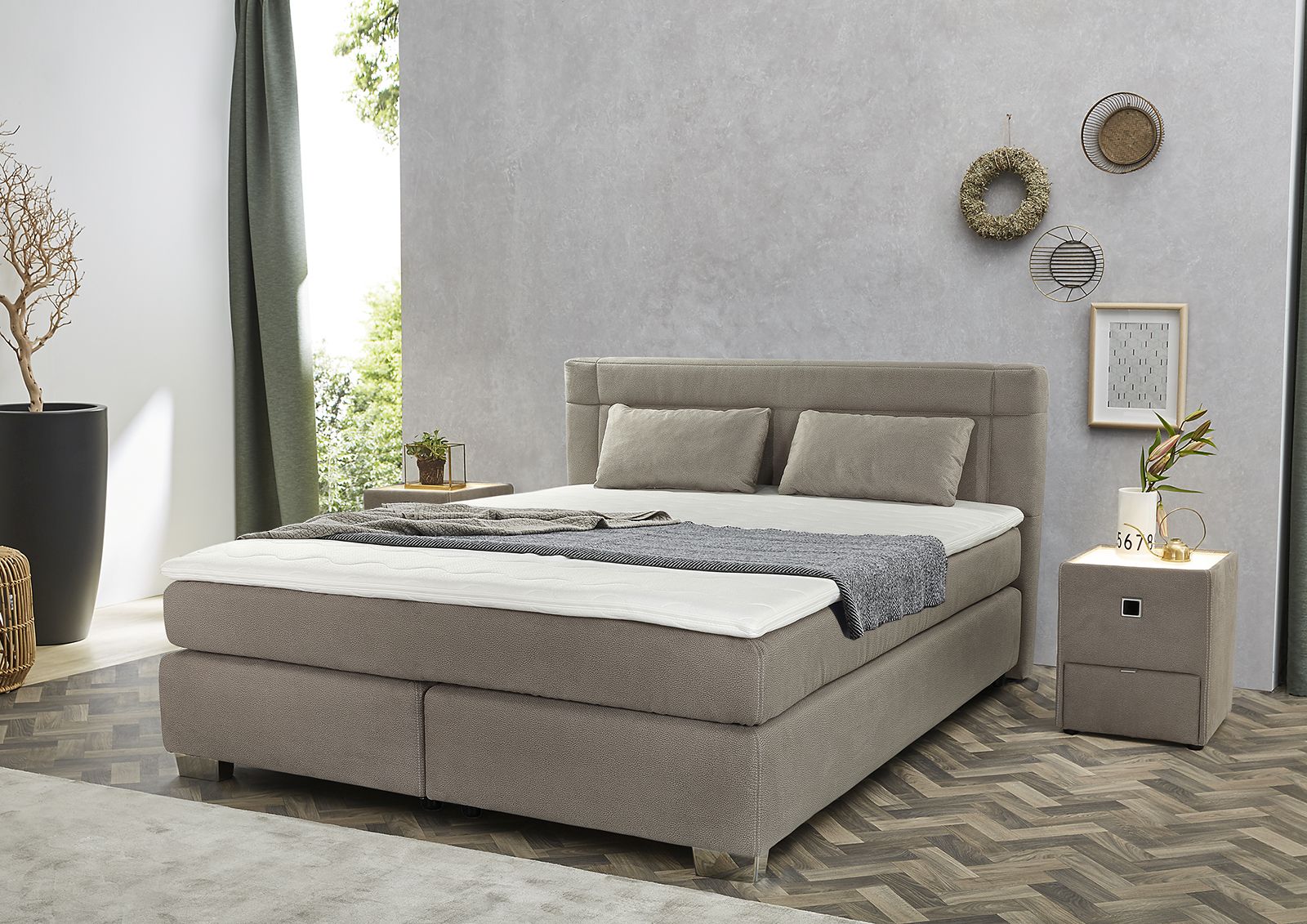 Boxspringbett ROMANA MAX | braun | 486499-1