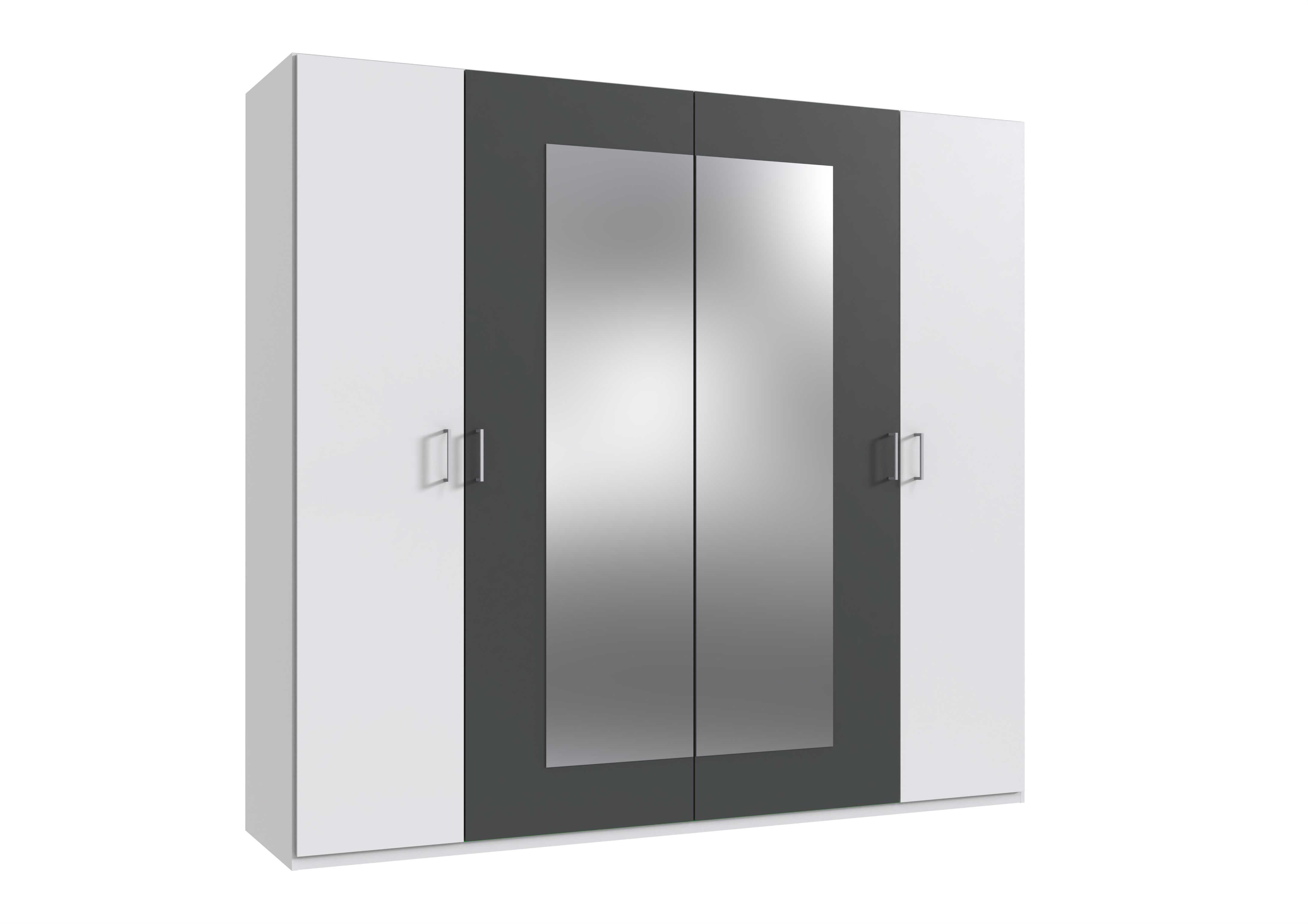 Drehtürenschrank ANGIE | Weiß-Graphit | 518844-4